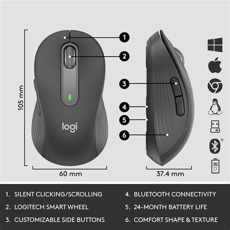 Logitech Signature Mk650 Combo For Business Full Size Wireless Keyboard And Mouse Bundle With