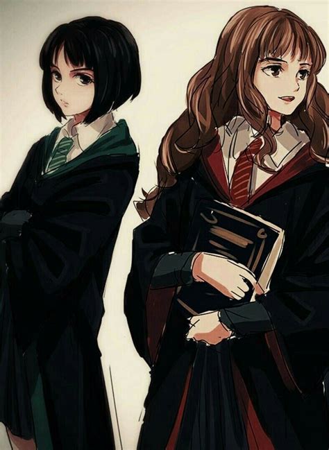 Hermione And Pansy Artist Unknown Harry Potter Anime Harry Potter