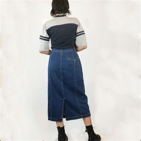 Vintage 90s Denim Skirt Super Soft Denim Skirt Depop