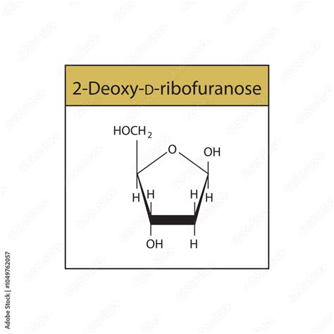 2 Deoxy D Ribofuranose Skeletal Structure Diagramsugar Compound