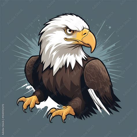 Aggressive Eagle Vector Bald Eagle Illustration Eagle Wings Spread