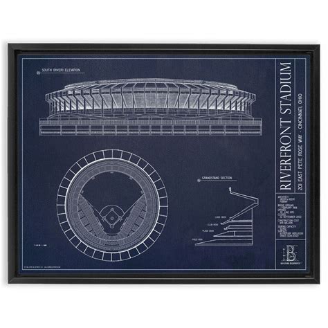 Riverfront Stadium Cincinnati Reds Ballpark Blueprints