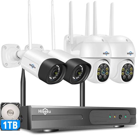 Hiseeu 10CH Kit de Cámara de Vigilancia 5MP Sistema de Cámara de