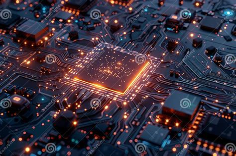 close up of a modern microprocessor on a motherboard featuring