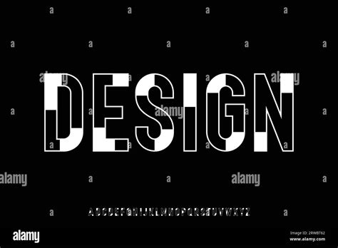 Unique Modern Decorative Alphabet Display Font Vector Abstract Geometric Typography Style