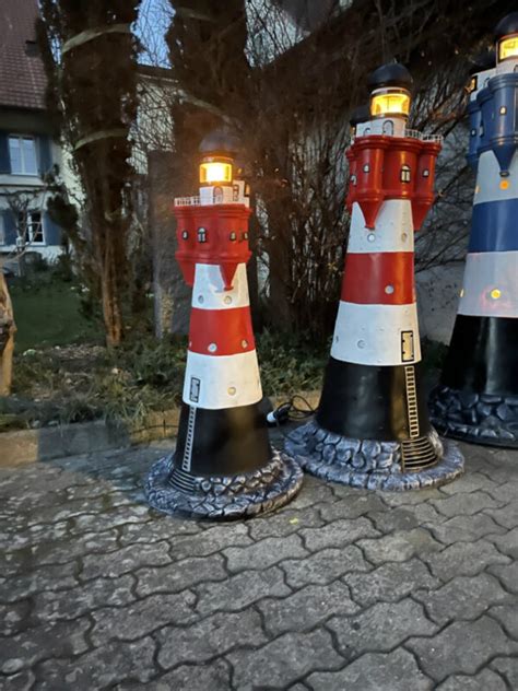 Leuchtturm für den Garten Typ Roter Sand cm hoch