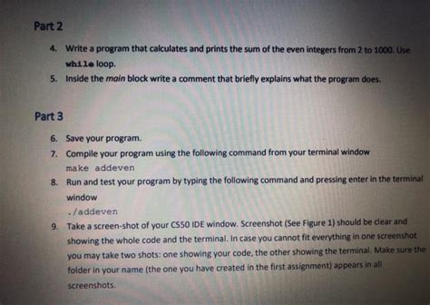 Solved Part 2 4 Write A Program That Calculates And Prints