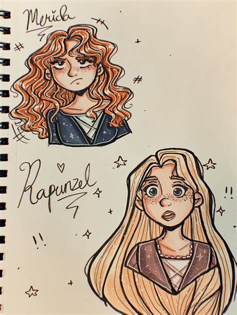 Merida Rapunzel In Mini Canvas Art Book Art Drawings Disney Pop Art
