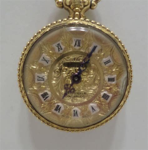 Vintage Ladies Necklace Watch Pedre Meabloc 17 Jewels Manual Wind Swiss Made