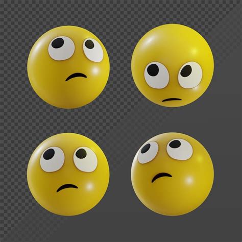 Cara de emoji de representación 3d con ojos rodantes no sé quién sabe