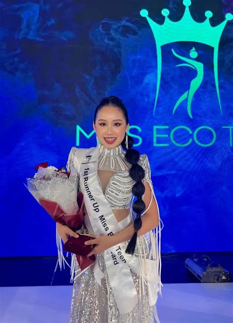 Nữ sinh Việt Nam tuổi đạt giải á hậu Miss Eco Teen International