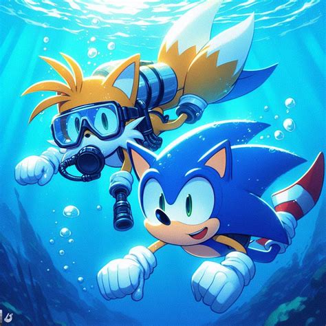 Sonic And Tails Scuba Diving 2 By Swiftfurai On Deviantart