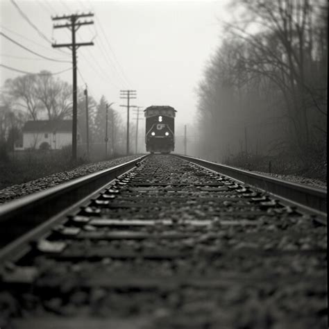 Passenger Train In Motion On Railway Tracks Premium Ai Generated Image