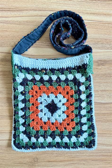 Handmade Granny Square Crochet Tote Bag Etsy