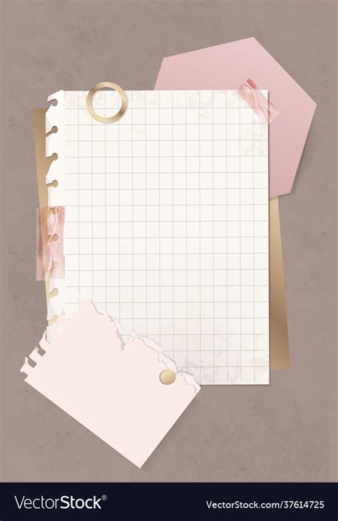 Grid Paper Note Template Royalty Free Vector Image