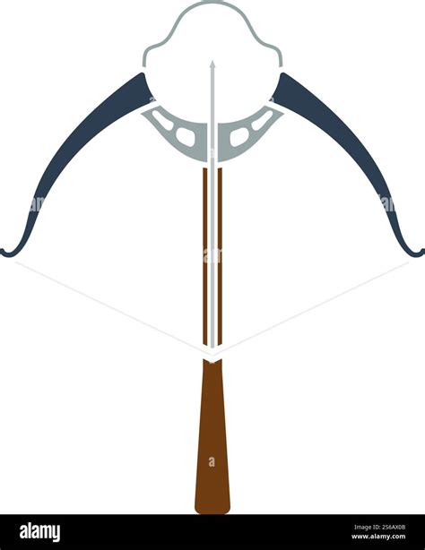 Icon Of Crossbow Flat Color Design Vector Illustration Stock Vector Image And Art Alamy