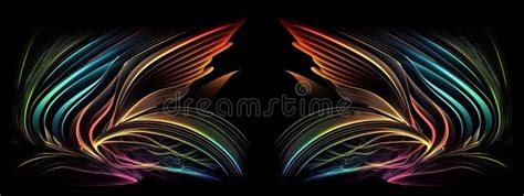 Abstract Glowing Lines On A Black Background Stock Illustration Illustration Of Ultraviolet