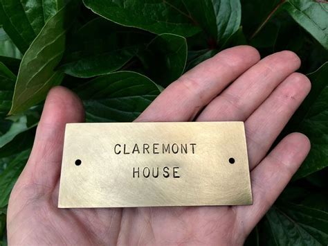 Brass Door Plaque Small Personalized Aged Nameplate For Door Letterbox