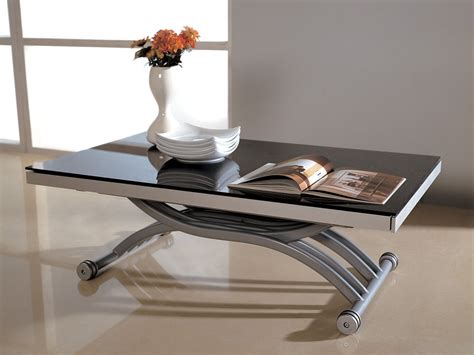 Стеклянный стол трансформер на колесиках - 84 фото