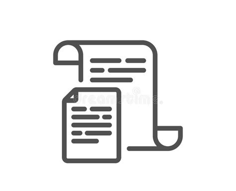 Documents Line Icon Doc File Page Sign Vector Stock Vector Illustration Of Symbol
