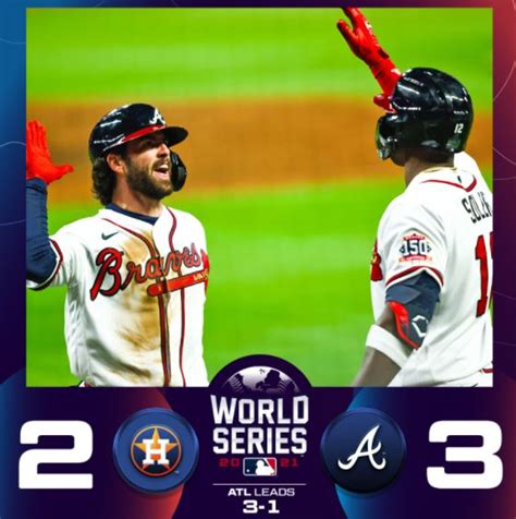 Los Bravos De Atlanta Derrotaron 3 Por 2 A Los Astros De Houston En El