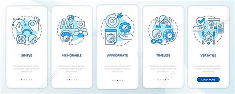 Good Logo Design Characteristics Blue Onboarding Mobile App Screen
