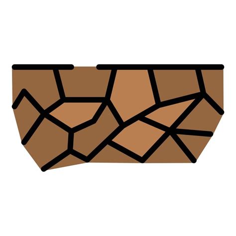 Cracked Soil Icon Color Outline Vector 15147049 Vector Art At Vecteezy