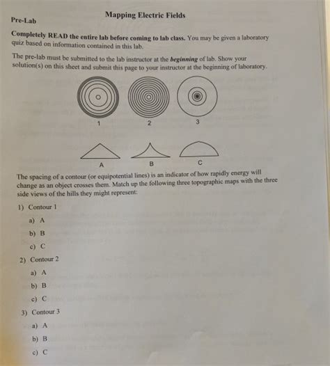 Solved Mapping Electric Fields Pre Lab Completely READ The Chegg Com