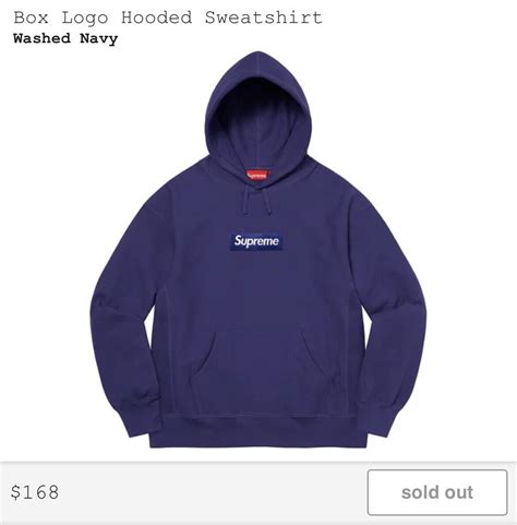 Supreme Box Logo Hoodie Navy