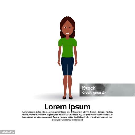 평면 흰색 배경 전체 길이 복사 공간에 디자인 애니메이션 아프리카계 미국인 여자 캐릭터 여성 서식 파일 건강한 생활방식에 대한 스톡 벡터 아트 및 기타 이미지 Istock