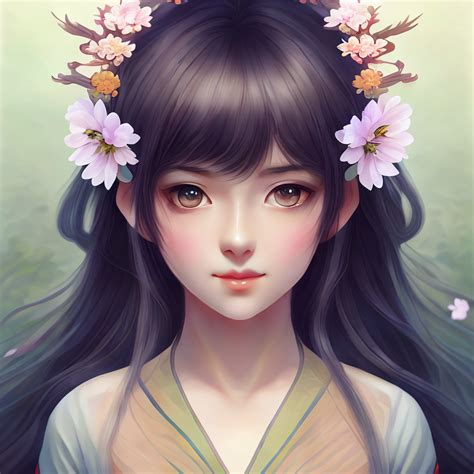 古风动漫少女png