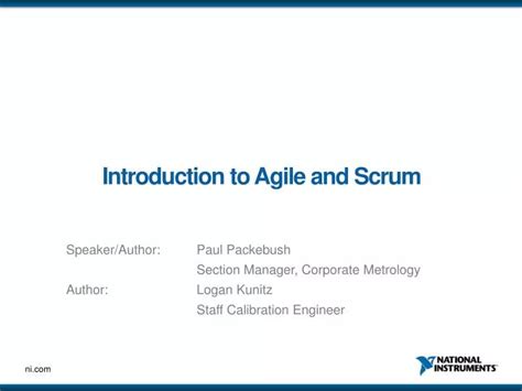 PPT Introduction To Agile And Scrum PowerPoint Presentation Free Download ID 2807487