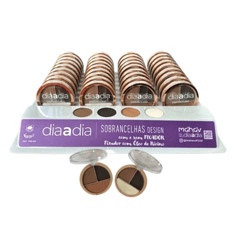 Paleta Trio De Sobrancelhas Design Dia A Dia Mahav Make No Atacado