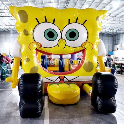 Blow Up Spongebob Bouncy Castle Jumping Bouncer Cartoon Sponge Bob