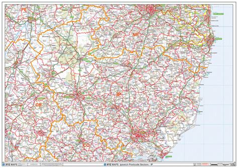 Ipswich Postcode Maps For The Ip Postcode Area Map Logic Tagged