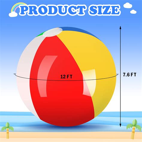 Mua 12 Foot Giant Inflatable Beach Ball Jumbo Rainbow Colored Beach