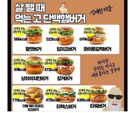 의외로 살 뺄 때 먹어도 되는 햄버거 ㄷㄷ 포텐 터짐 최신순 에펨코리아