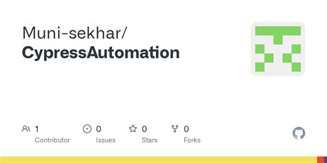 github muni sekhar cypressautomation
