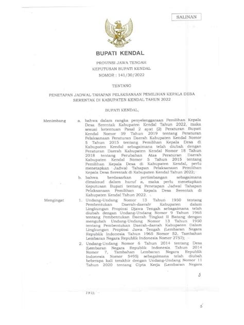 Sk Tahapan Pilkades Serentak 2022 Pdf