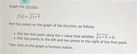 Solved Graph The Function Fx ³√x5 Plot Five Points On