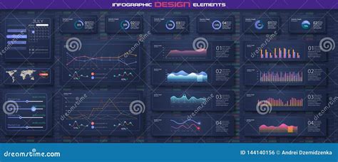 Infographic Dashboard Template Admin Panel Ui Diagrams Graphs And