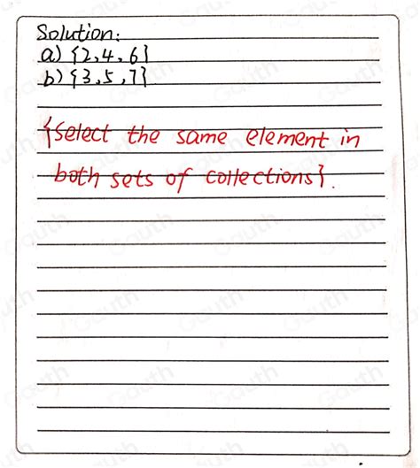 Solved 8 Select The Common Elements And List Them In Separate Sets