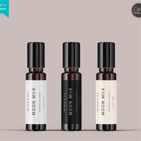 Roller Bottle Labels Etsy