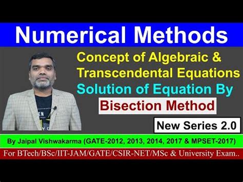 Numerical Methods Ii Concept Of Algebraic Transcendental Equations Ii