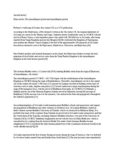 Srilanka Ancient History Pdf Sri Lanka