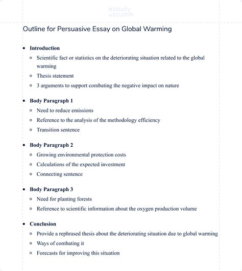 Paragraph Outline Template