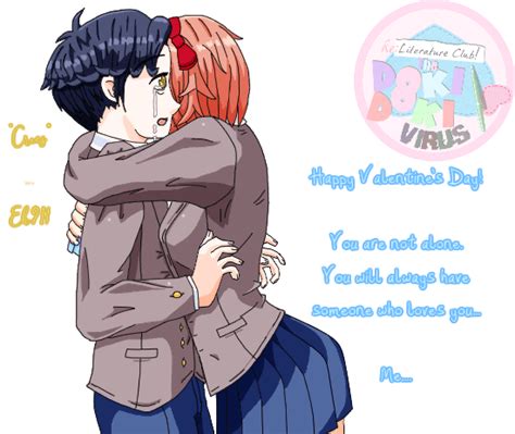 Sayori X Mc2 Valentines Day Hugs Needed Rrelctddv