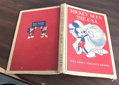Bid Now Hardcover Book Mickey Sees The Usa 1944 By Walt Disney Prod