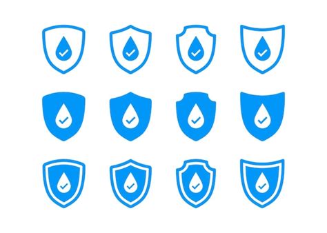 Premium Vector Waterproof Icon Water Protect Symbol Weather Defense