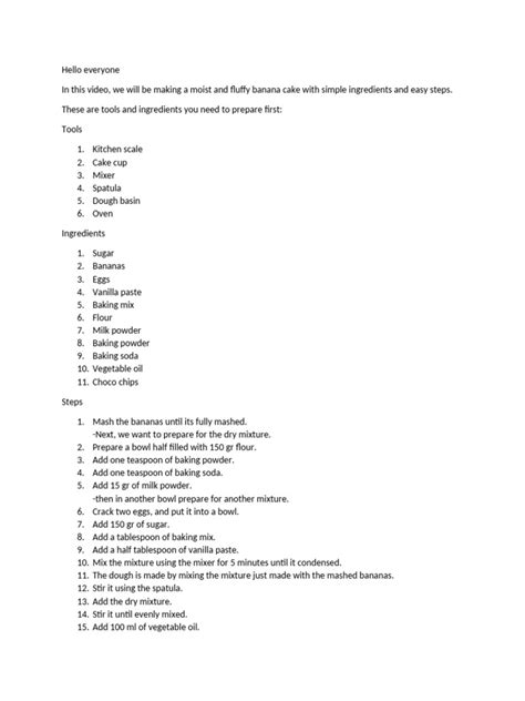 Procedure Text Script Pdf